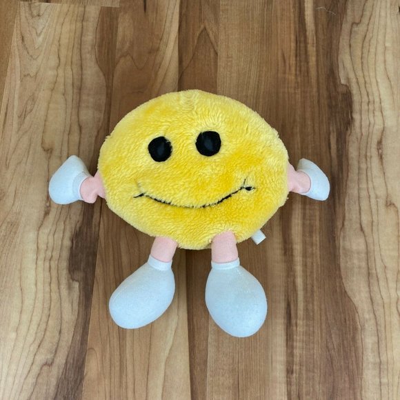 Unmarked | Toys | Vintage Smiley Emoji Happy Face Plush Toy Yellow Legs ...